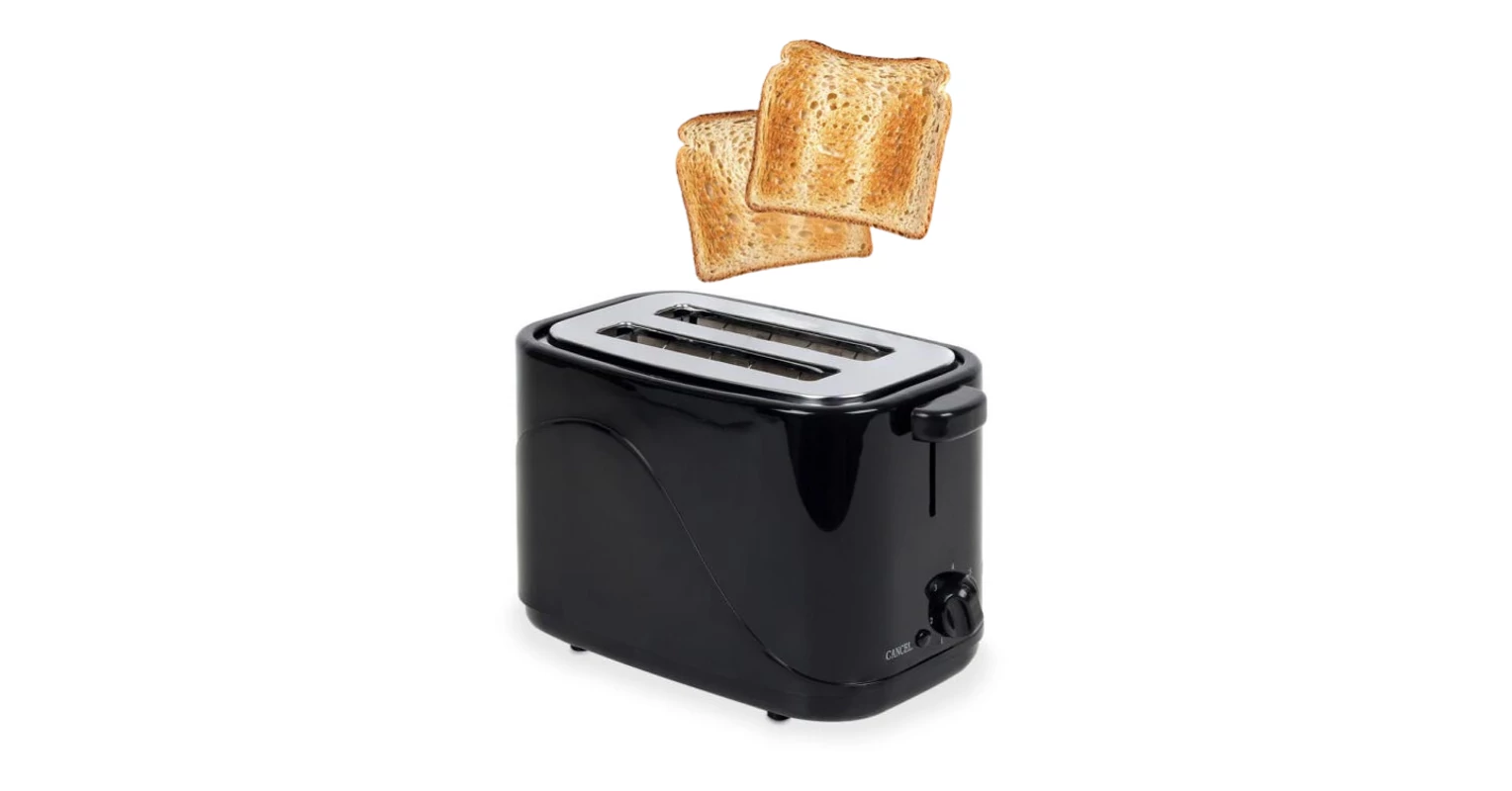 Schou Day Useful - 2 szeletes kenyérpirító, 700W, fekete - Háztartási gép