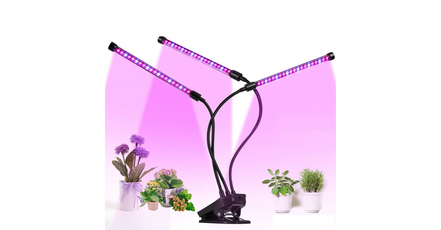 Növény termesztő flexibilis, csíptethető, tripla LED lámpa - LED reflektor