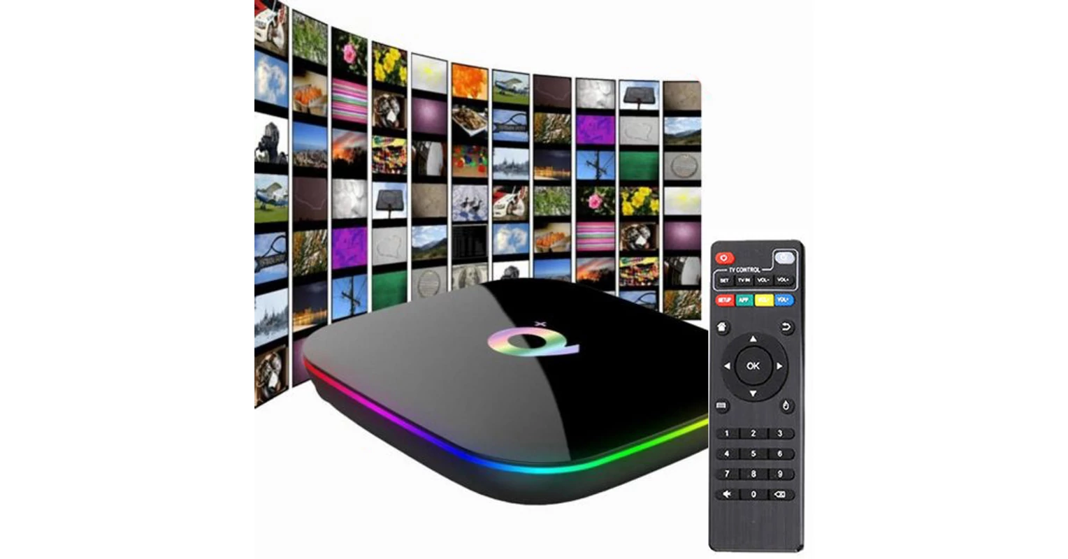 Q Plus SmArt TV BOX TV okosító távirányítóval, Android 9.0, 8K, UHD 4Gb ...