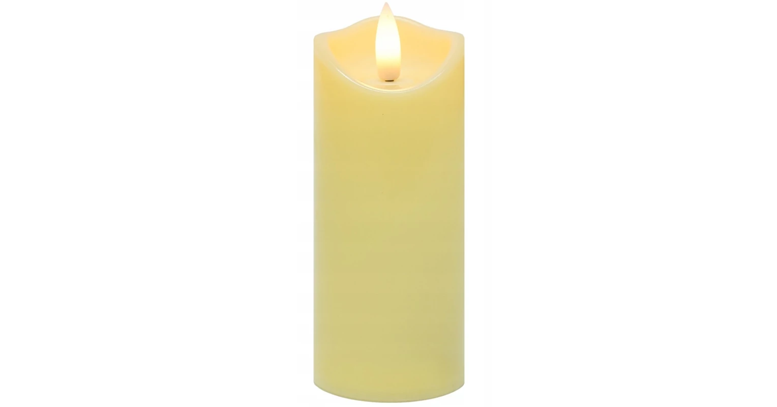 Valósághű pislákoló LED gyertya 17 cm magas, energiatakarékos és ...