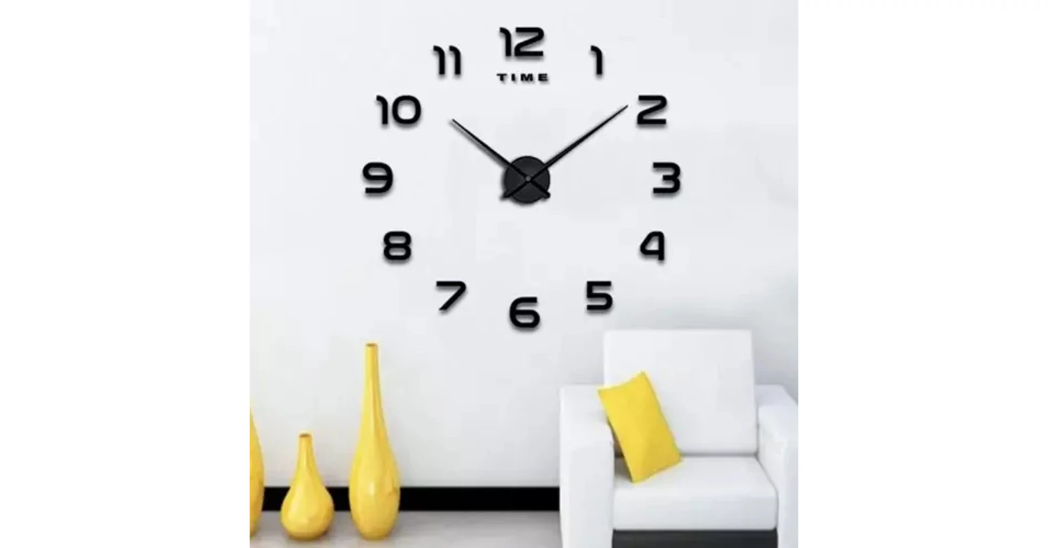 DIY csináld magad falióra, loft stílusú, fekete színű számokkal ...